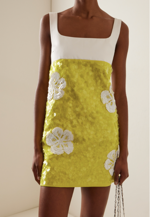Sequined Satin Mini Dress Moda Operandi Exclusive – RNT Wardrobe
